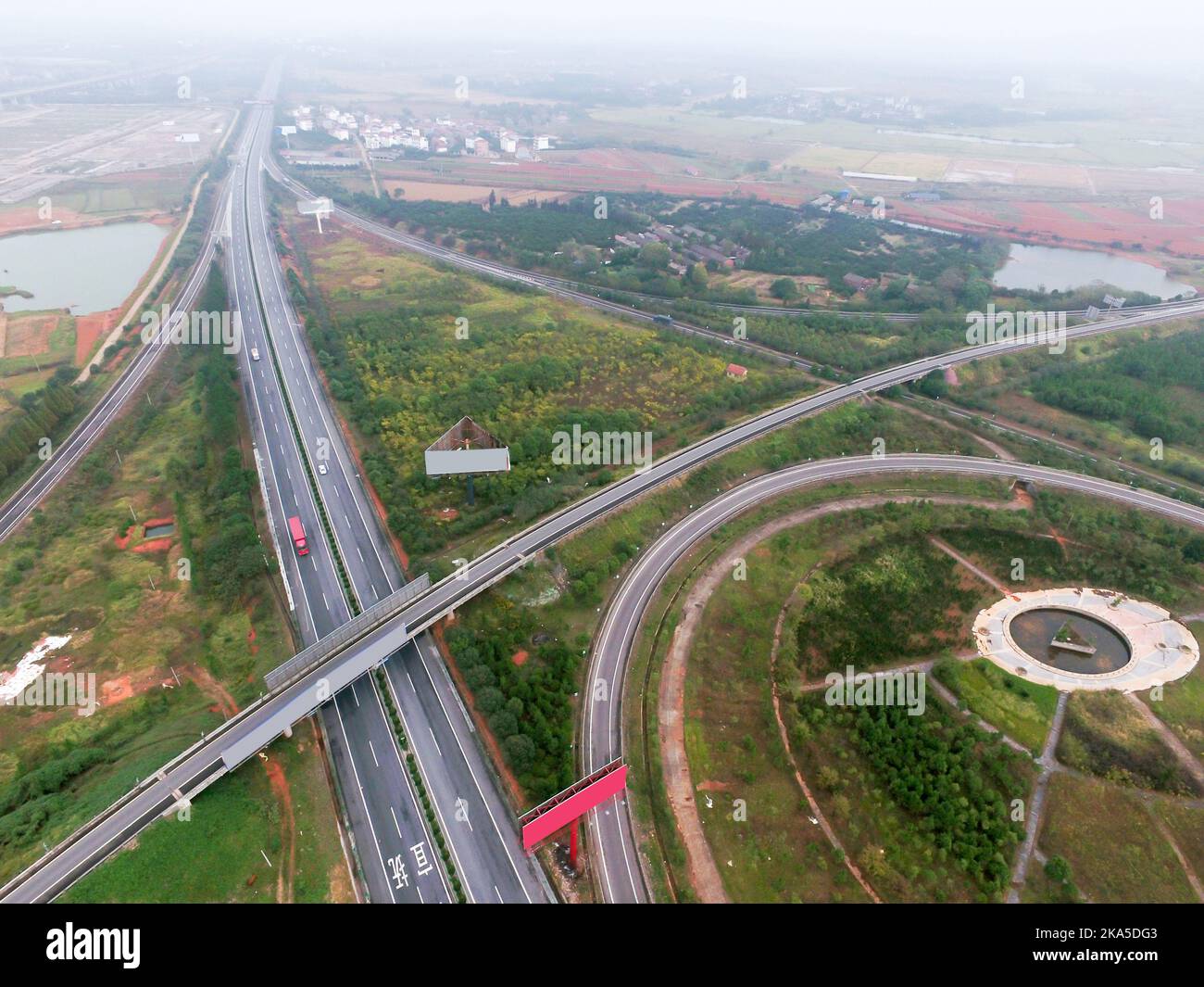 Aerial view of a road system Stock Photo - Alamy