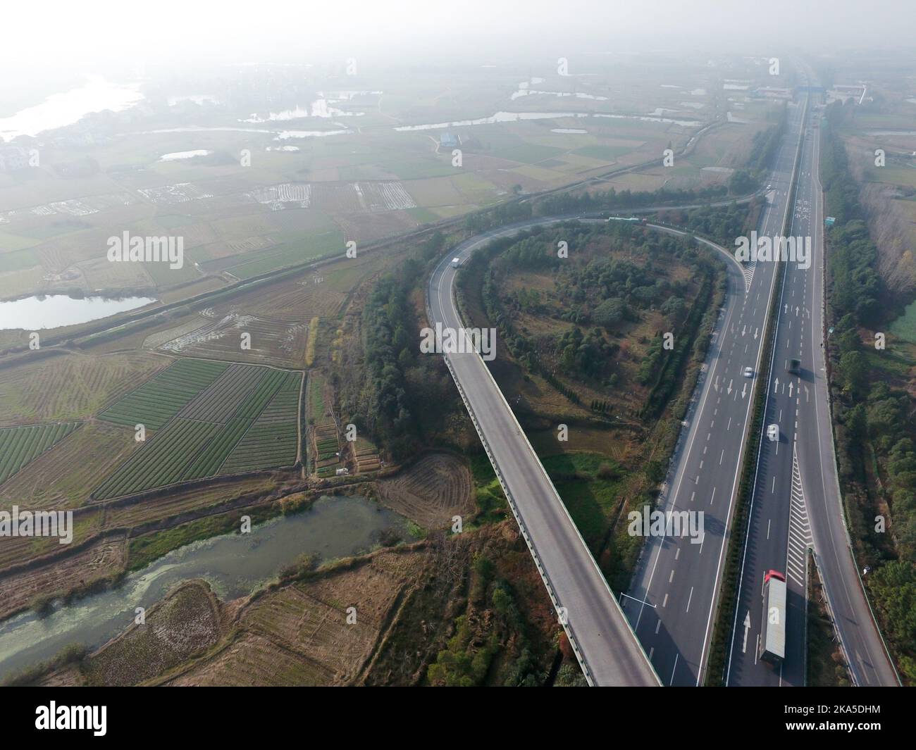 Aerial view of a road system Stock Photo - Alamy