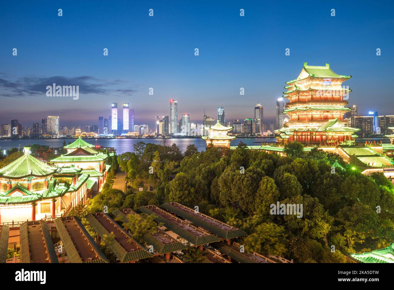 nanchang tengwang pavilion at night ,is one of chinese famous ancient ...