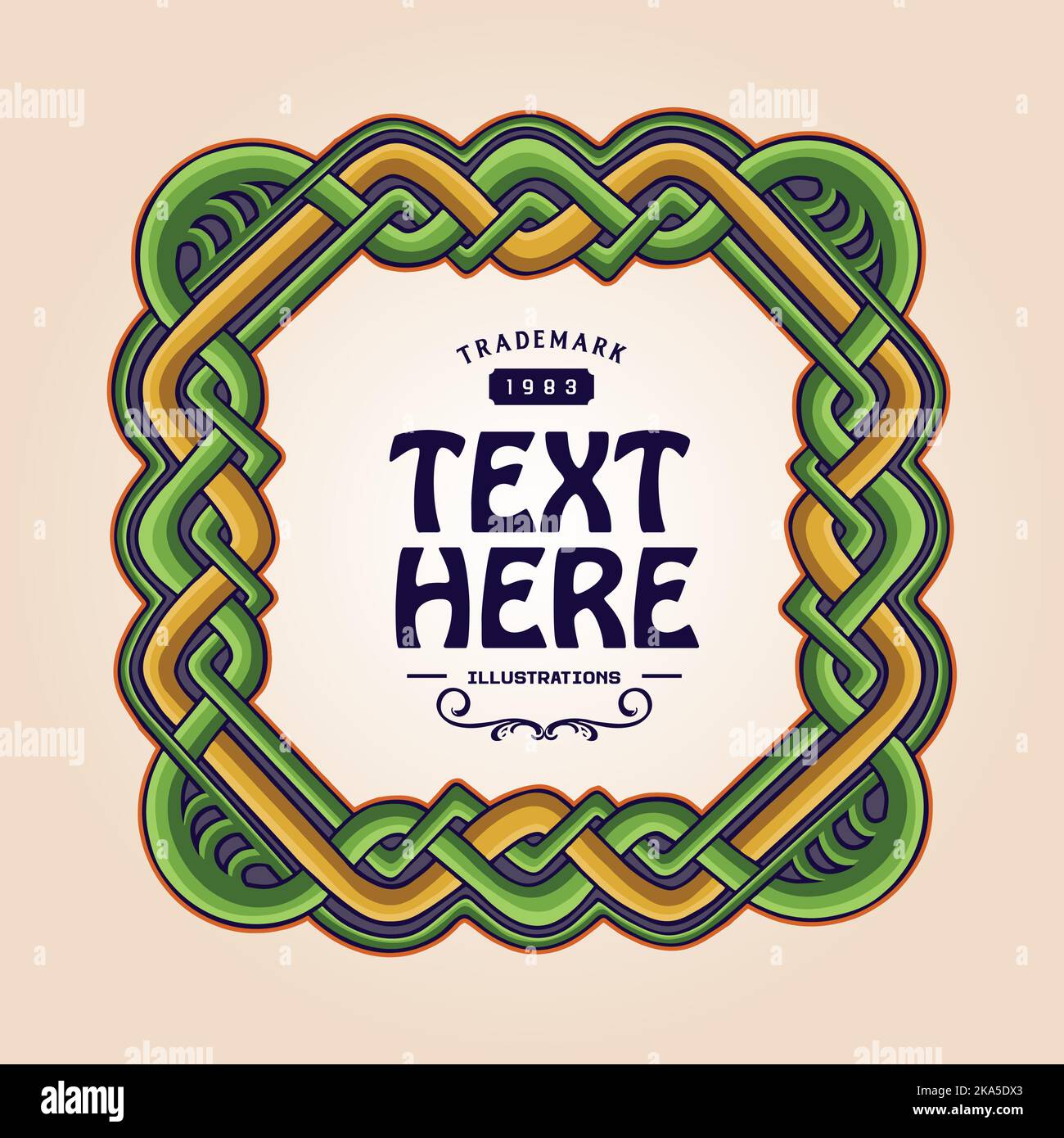 Luxury vintage viking frame illustration vector illustrations for your ...