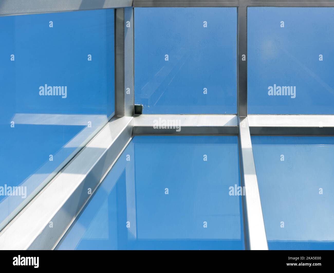 Transparent glass roof of a modern building Stock Photo - Alamy