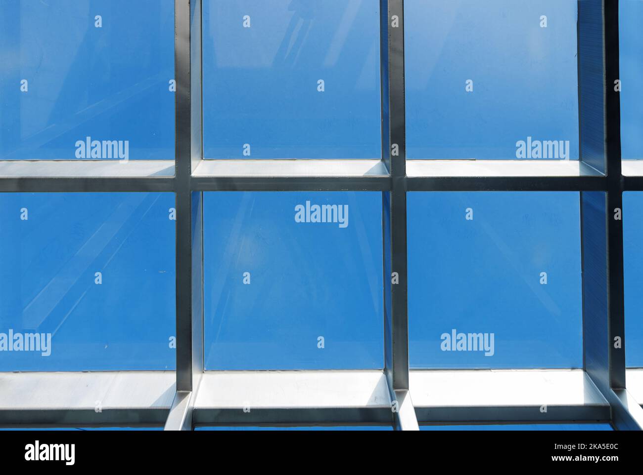 Transparent glass roof of a modern building Stock Photo - Alamy