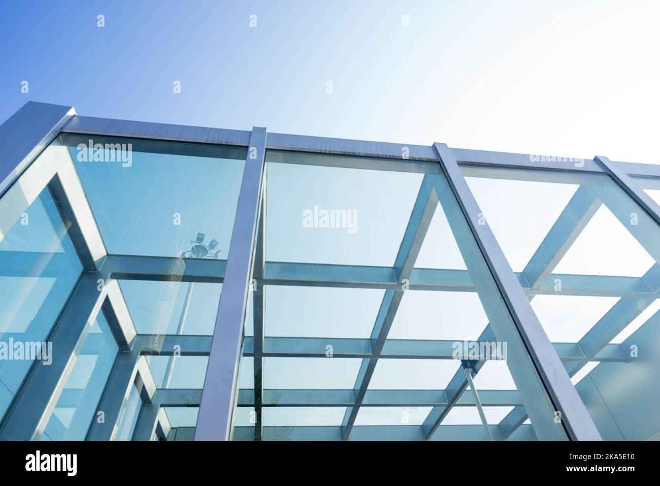 Transparent glass roof of a modern building Stock Photo - Alamy