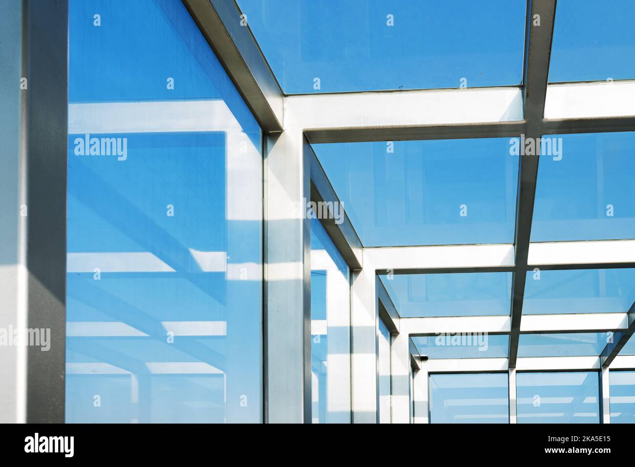 Transparent glass roof of a modern building Stock Photo - Alamy