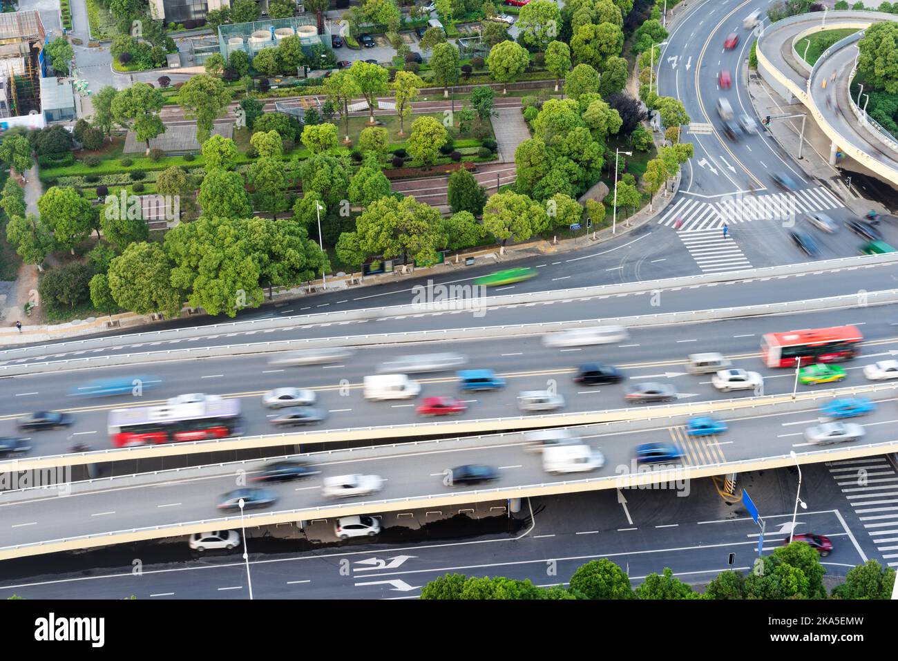 group of cars on the street road at shanghai china Stock Photo - Alamy