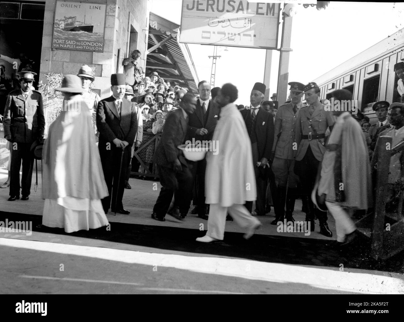 The Ethiopian Emperor Haile Selassie I going into exile in Bath ...