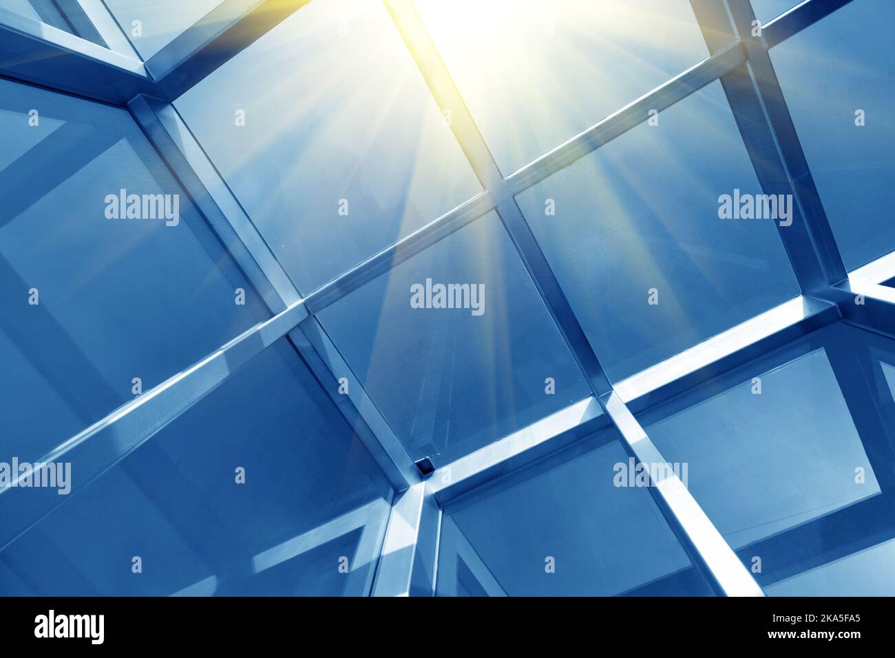 Transparent glass roof of a modern building Stock Photo - Alamy