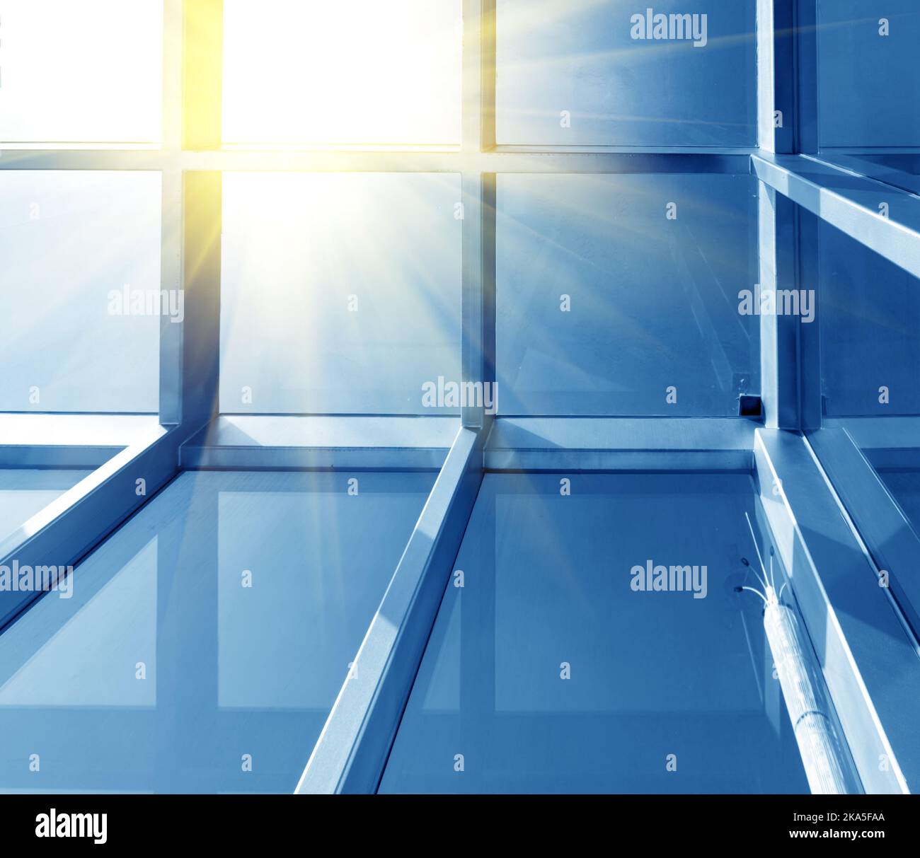 Transparent glass roof of a modern building Stock Photo - Alamy