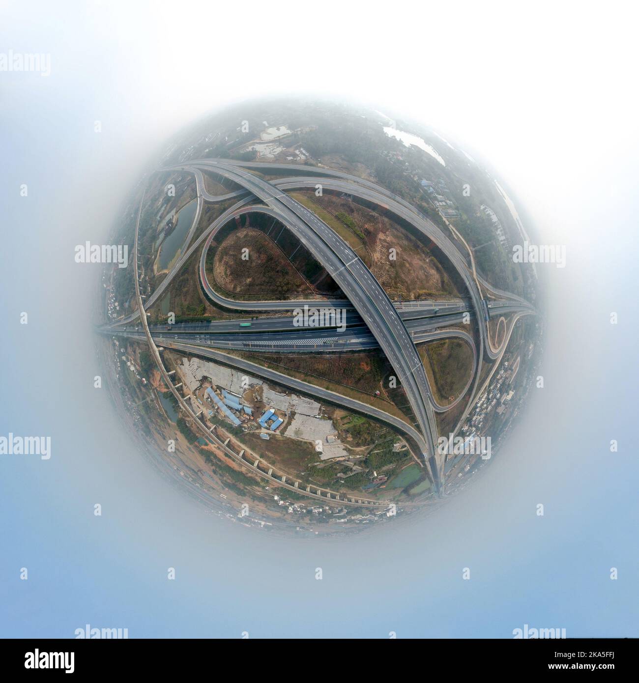 Aerial city view crossroads roads hi-res stock photography and images ...