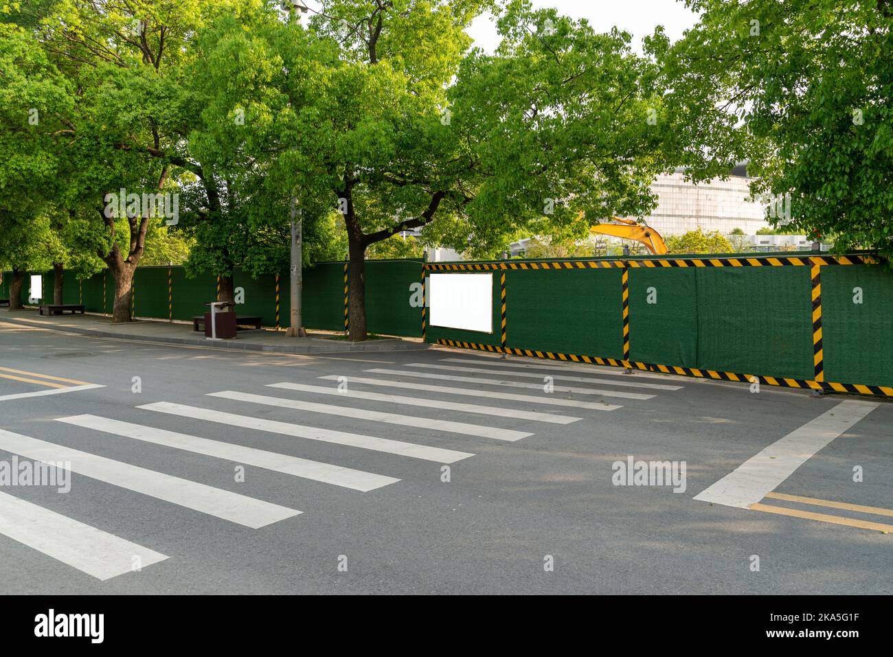 Empty urban road and buildings in China Stock Photo - Alamy
