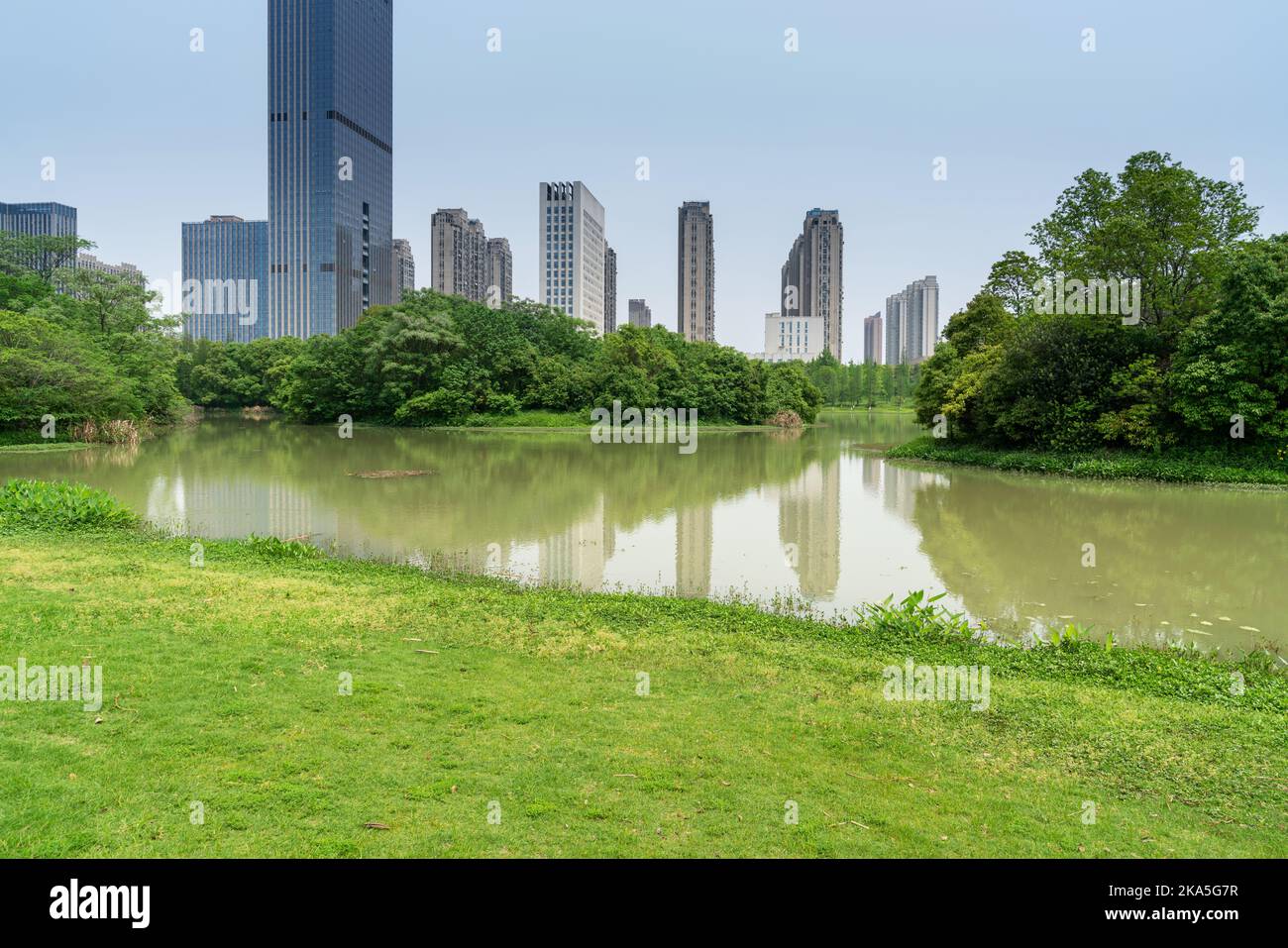Lakeside modern office building in China Stock Photo - Alamy