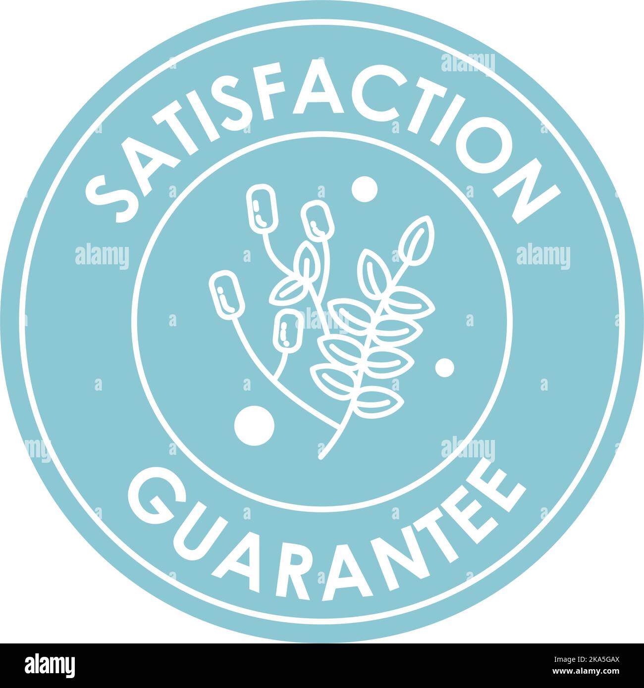 Satisfaction guarantee, natural cosmetics care Stock Vector Image & Art ...