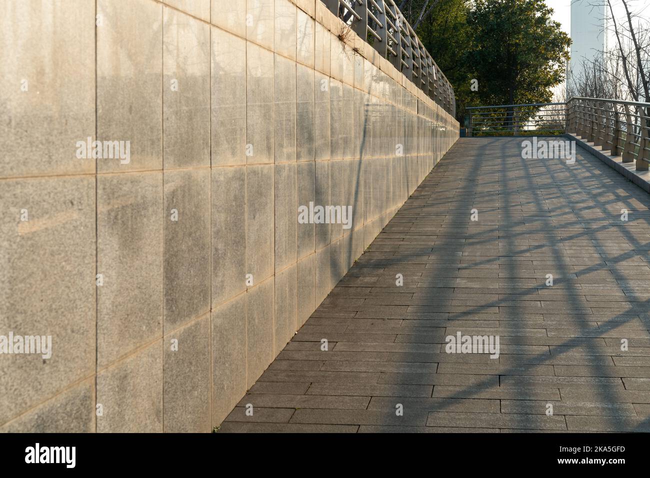 A wheelchair ramp, an inclined plane installed in addition to or ...