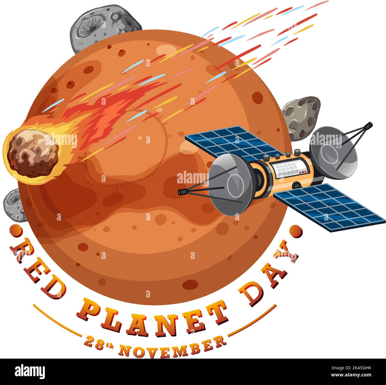 Red Planet Day Logo Design illustration Stock Vector Image & Art - Alamy