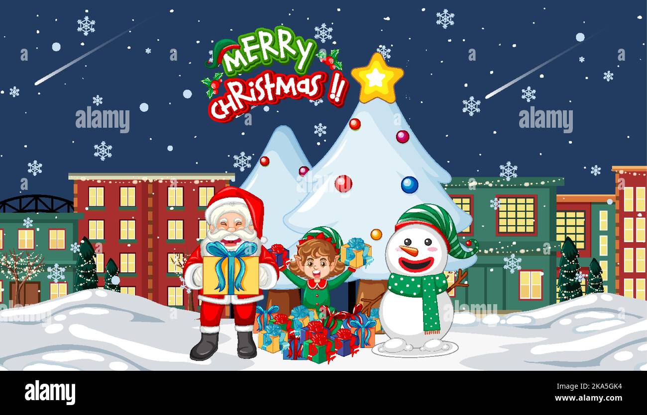 Christmas night poster design illustration Stock Vector Image & Art - Alamy