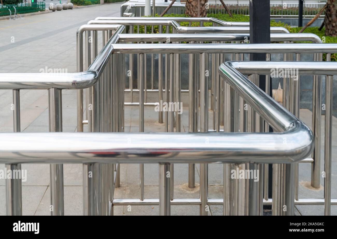 Chrome metal handrail hand rail hi-res stock photography and images - Alamy