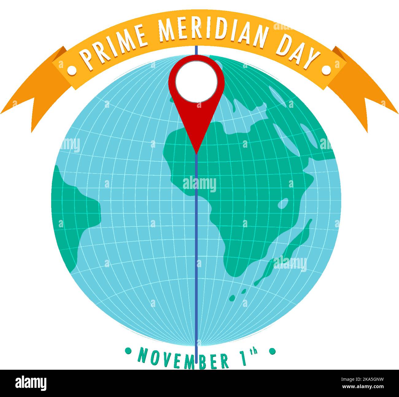 Prime Meridian Day Logo Concept illustration Stock Vector Image & Art ...