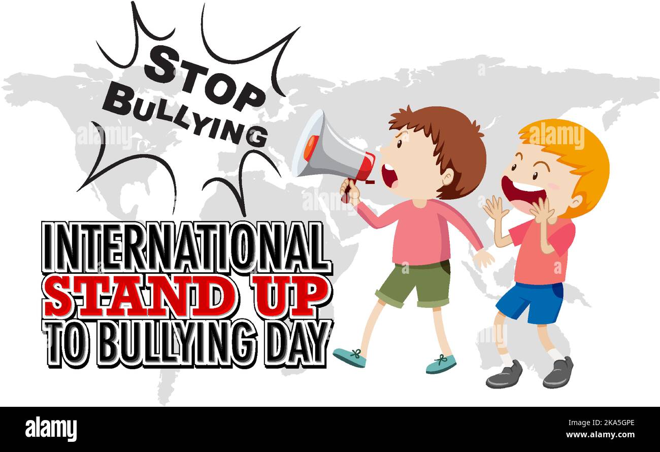 International stand up to bullying day poster design illustration Stock ...