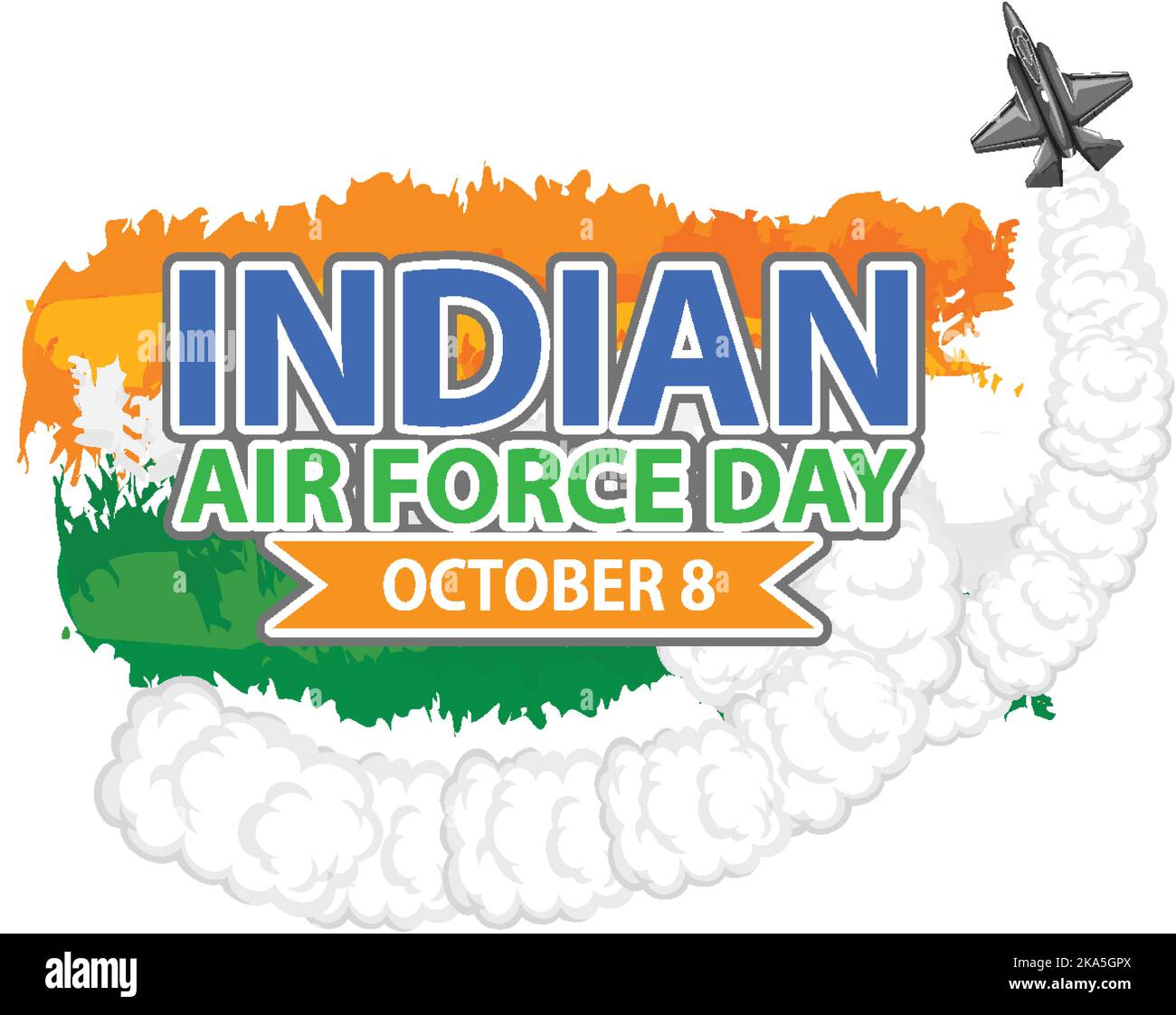 Indian Air Force Day Poster Design illustration Stock Vector Image ...