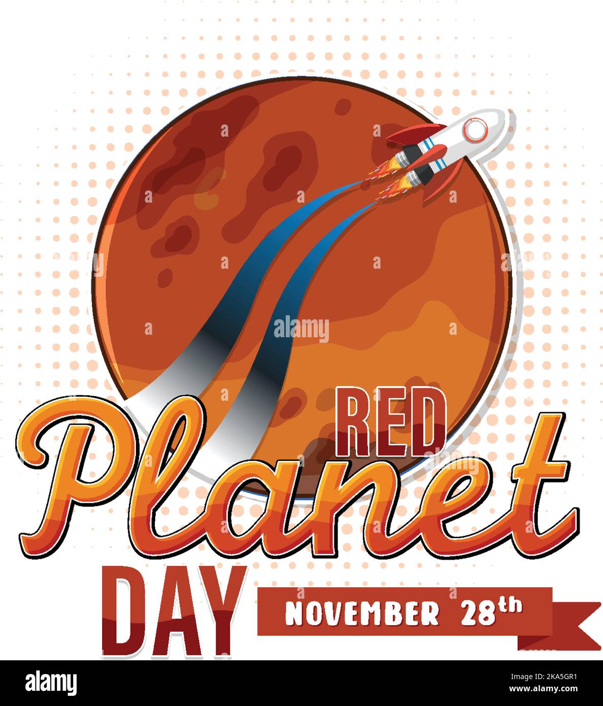 Red planet day poster template illustration Stock Vector Image & Art ...