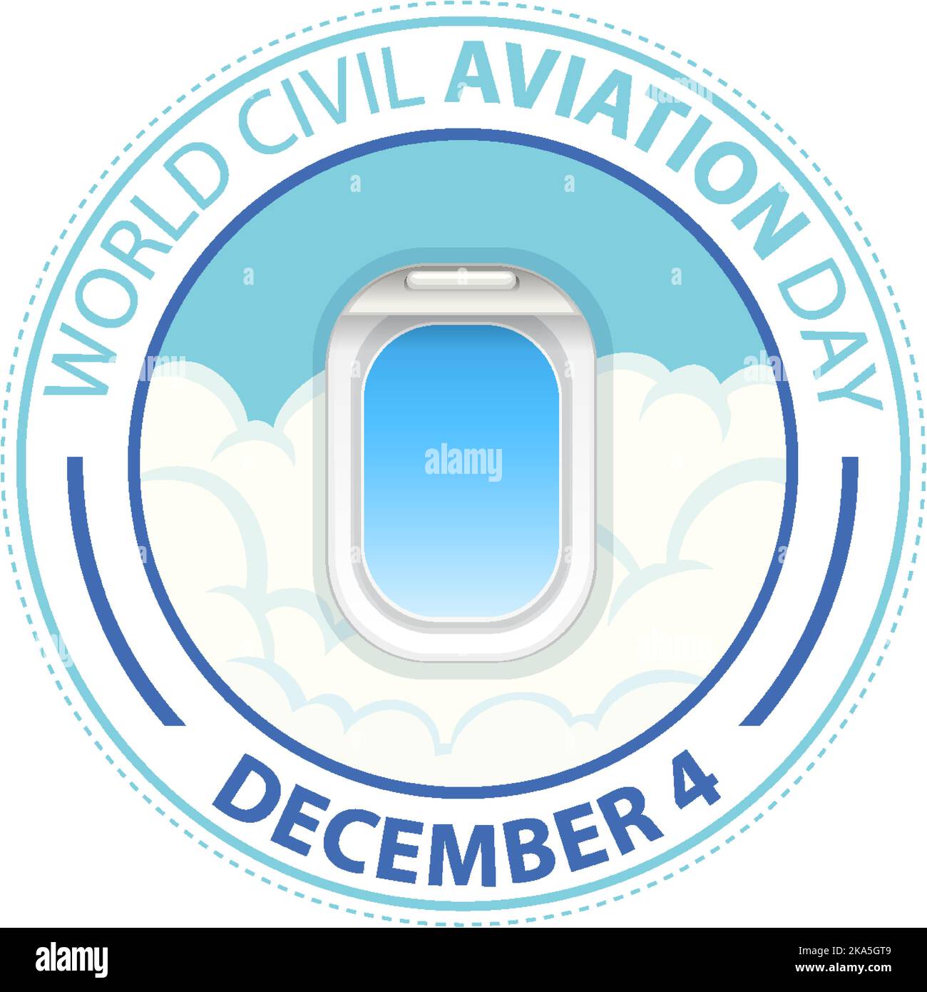 International Civil Aviation Day icon banner illustration Stock Vector ...