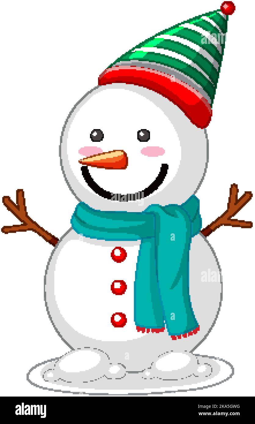 Snowman in Christmas theme illustration Stock Vector Image & Art - Alamy