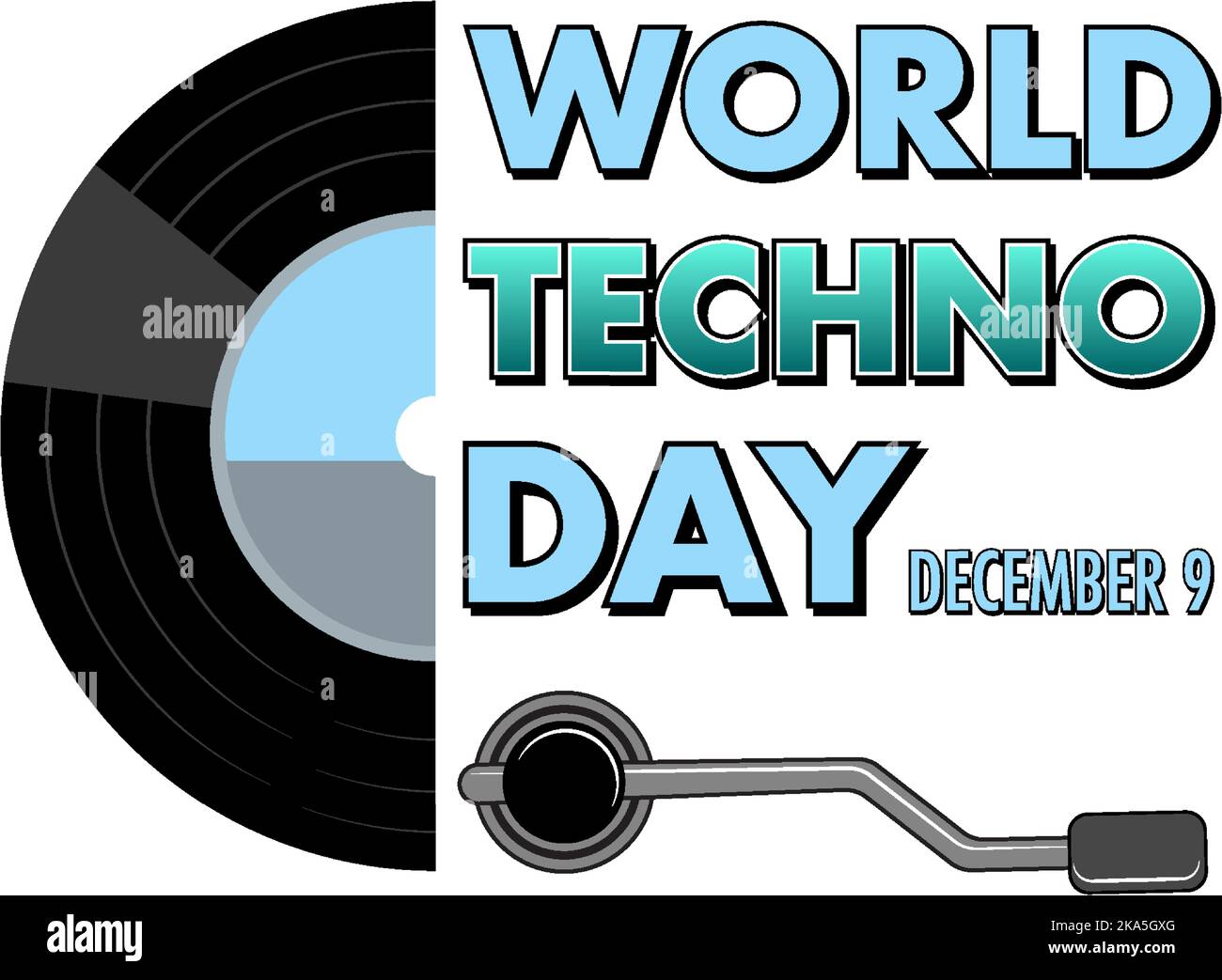 World techno day text banner design illustration Stock Vector Image ...