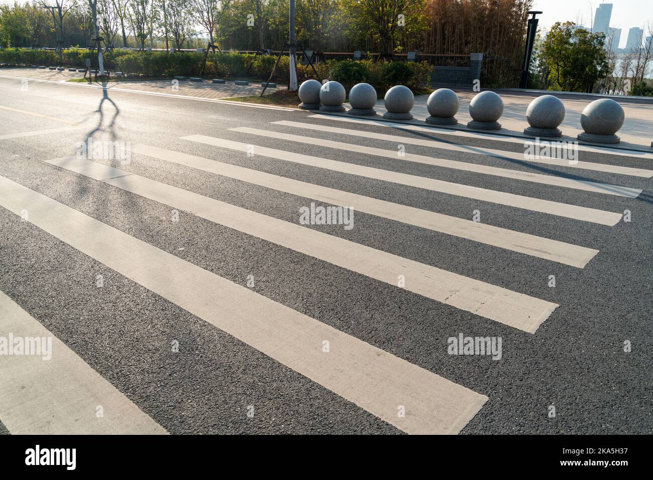 Zebra crossing on outdoor road Stock Photo - Alamy
