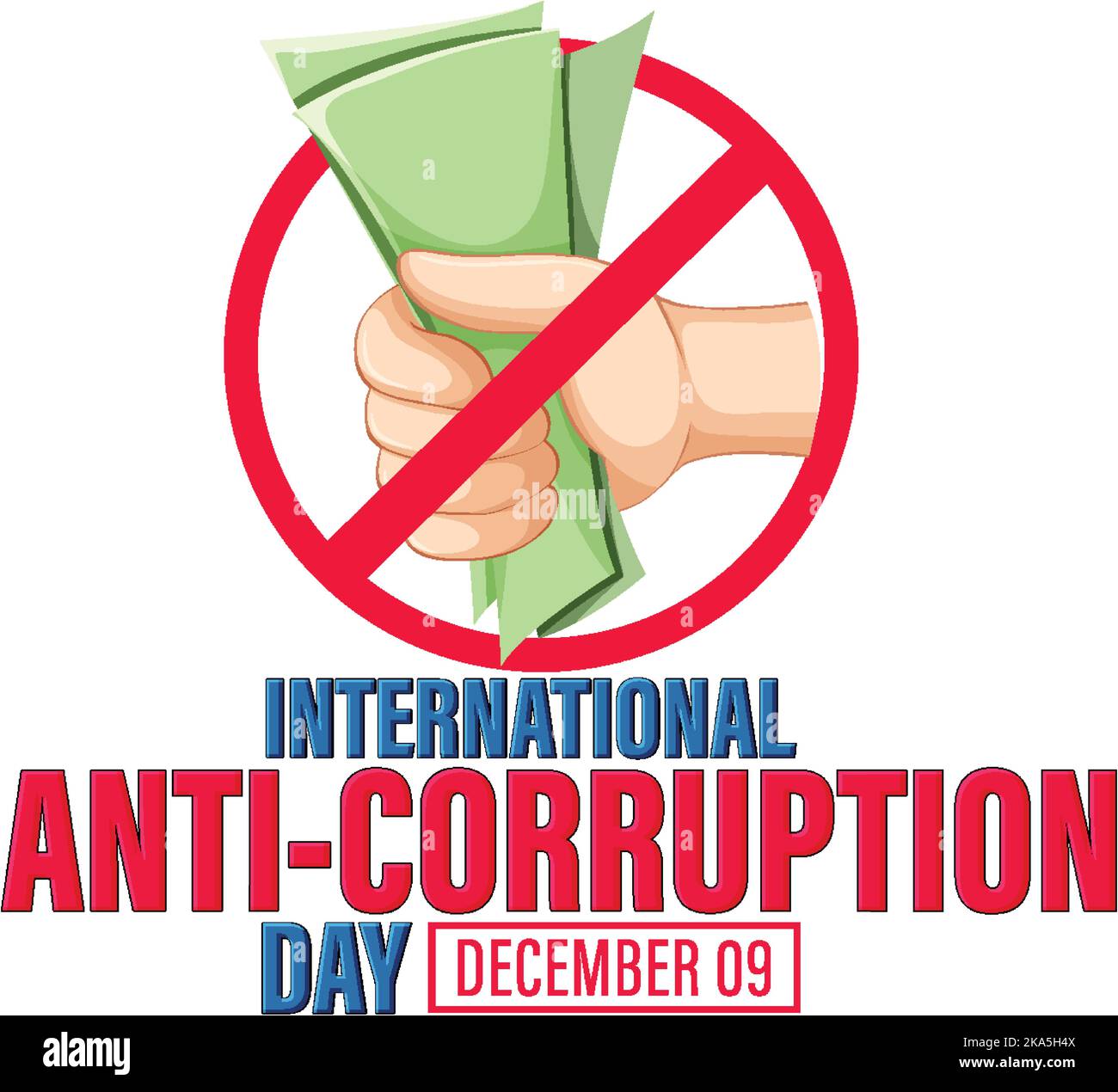 International Anti Corruption Day Poster Design illustration Stock ...