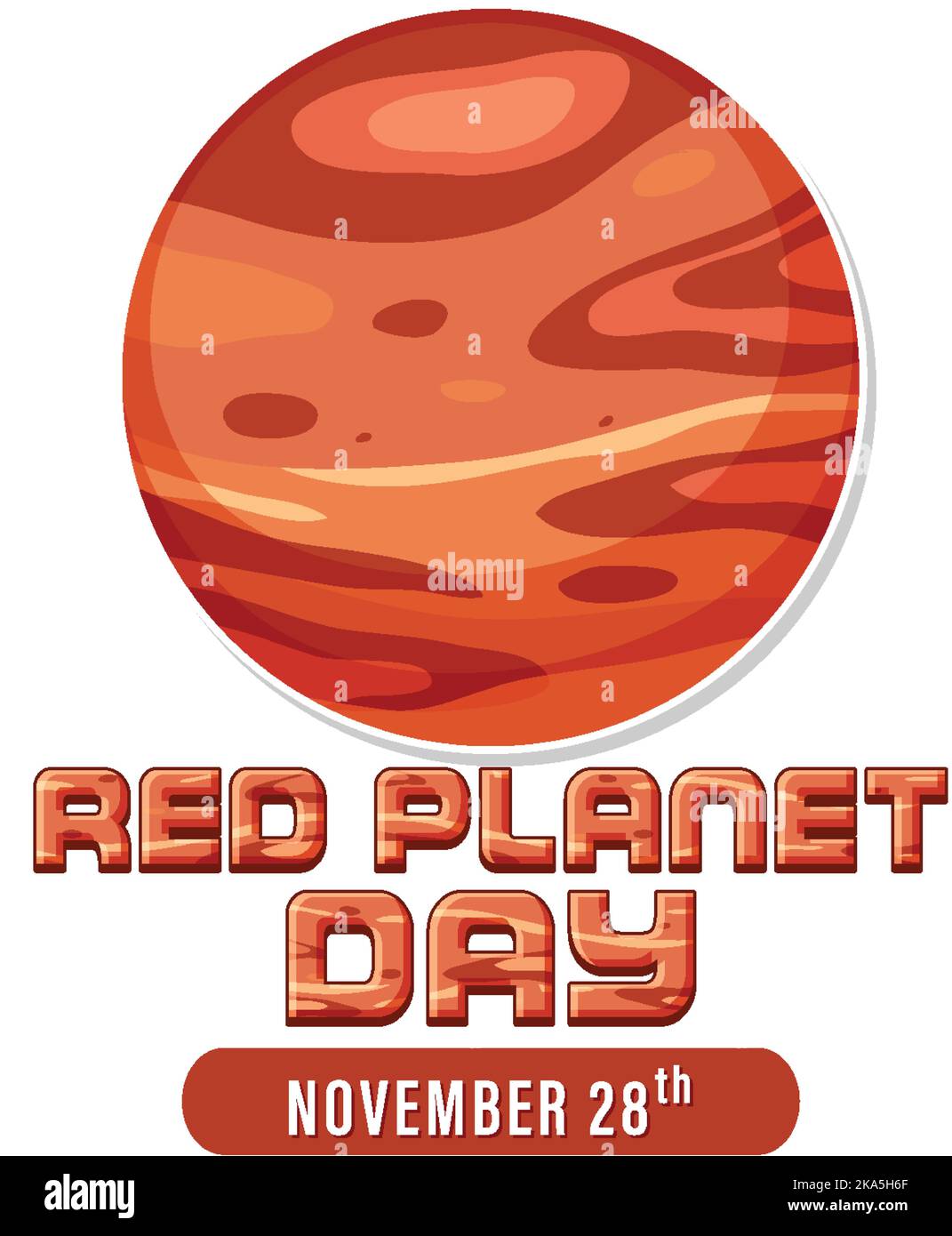 Red planet day poster template illustration Stock Vector Image & Art ...