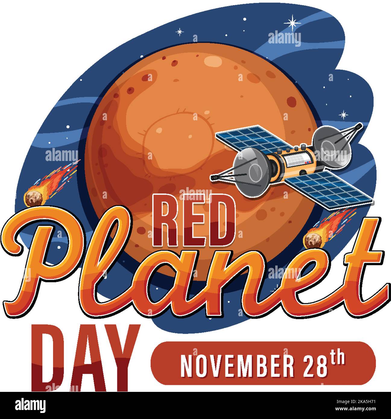 Red planet day poster template illustration Stock Vector Image & Art ...
