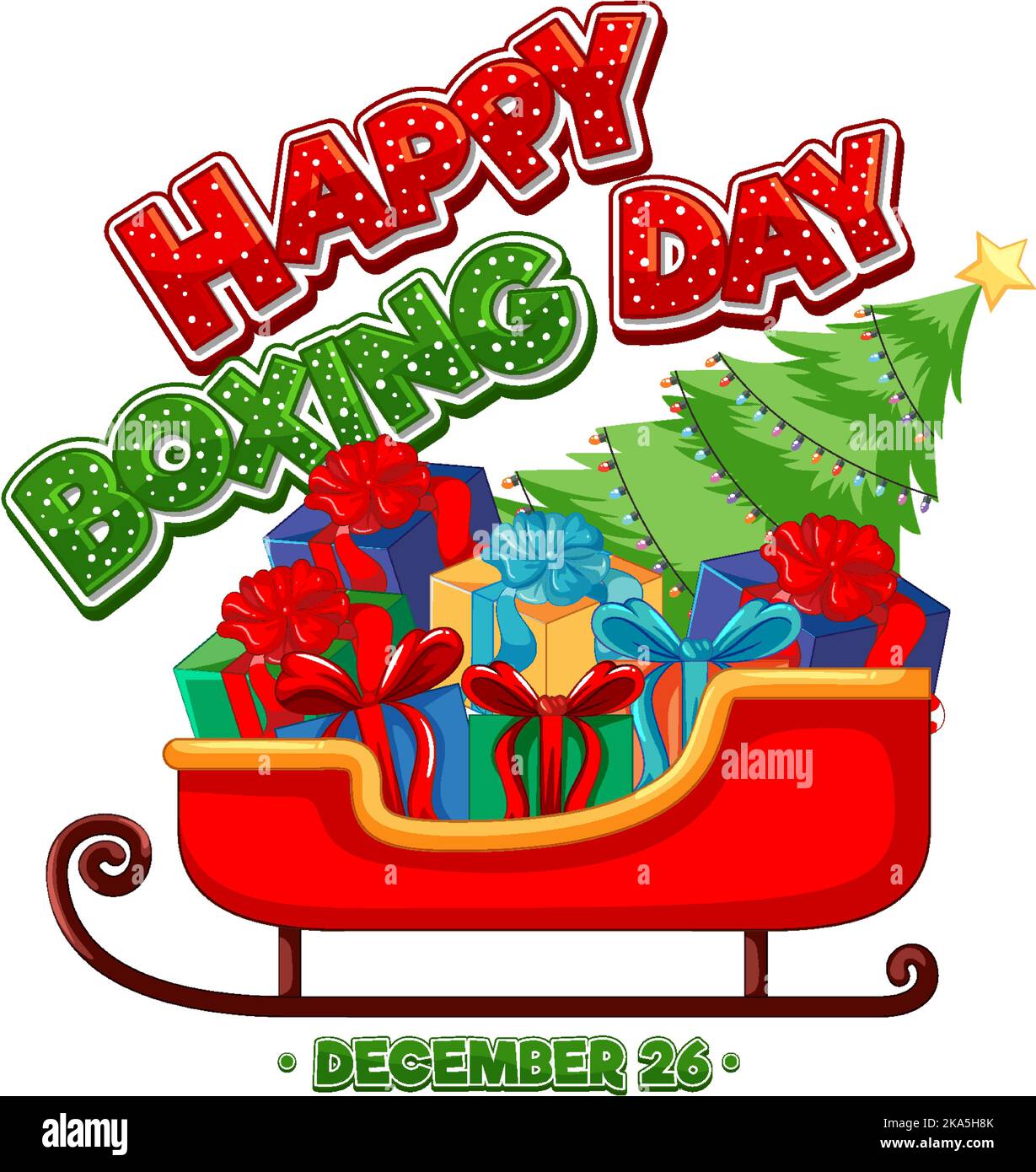 Happy Boxing Day banner design illustration Stock Vector Image & Art ...