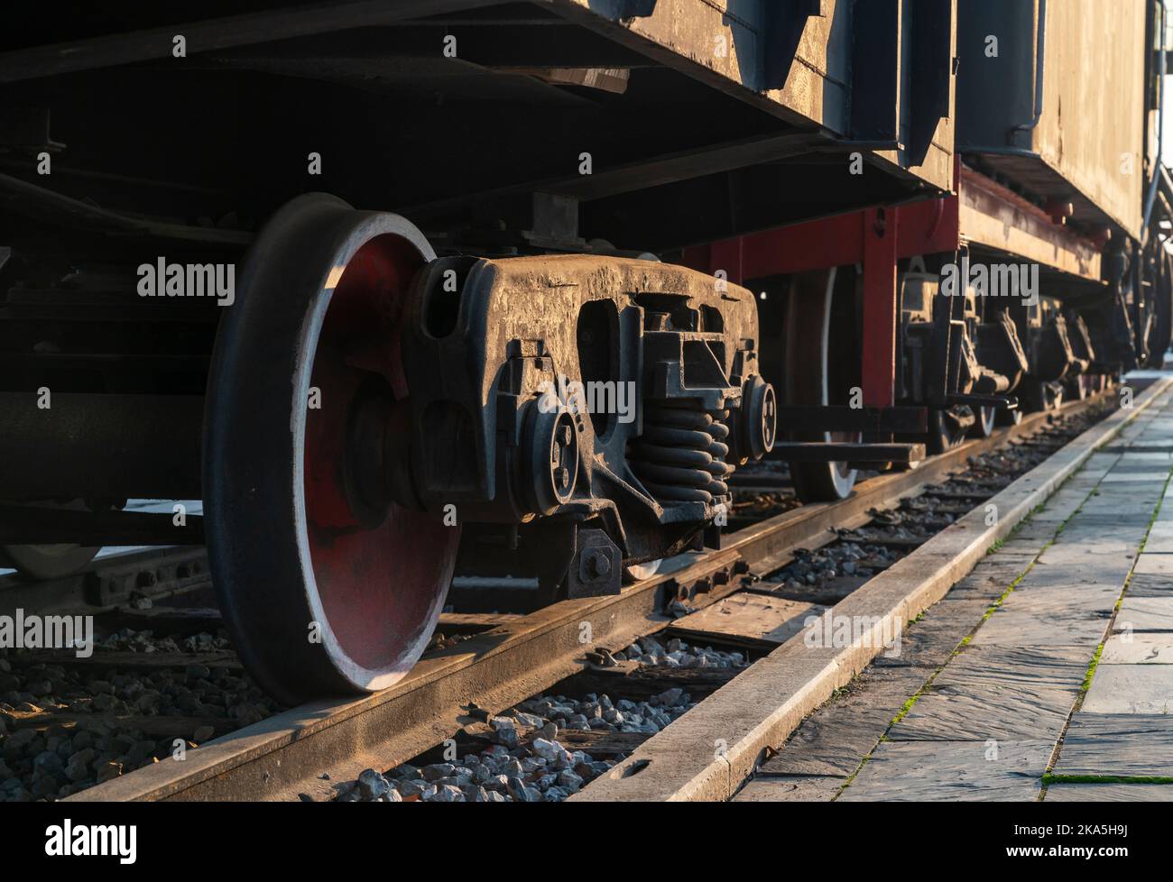 Train Car Undercarriage, passenger train, freight train Stock Photo - Alamy