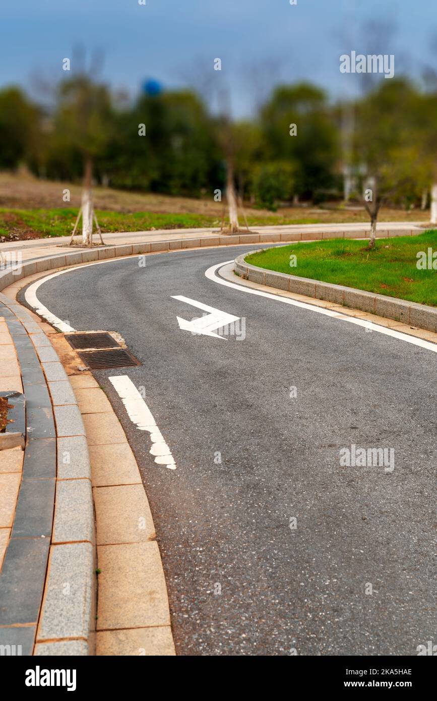 Empty urban road and buildings in China Stock Photo - Alamy