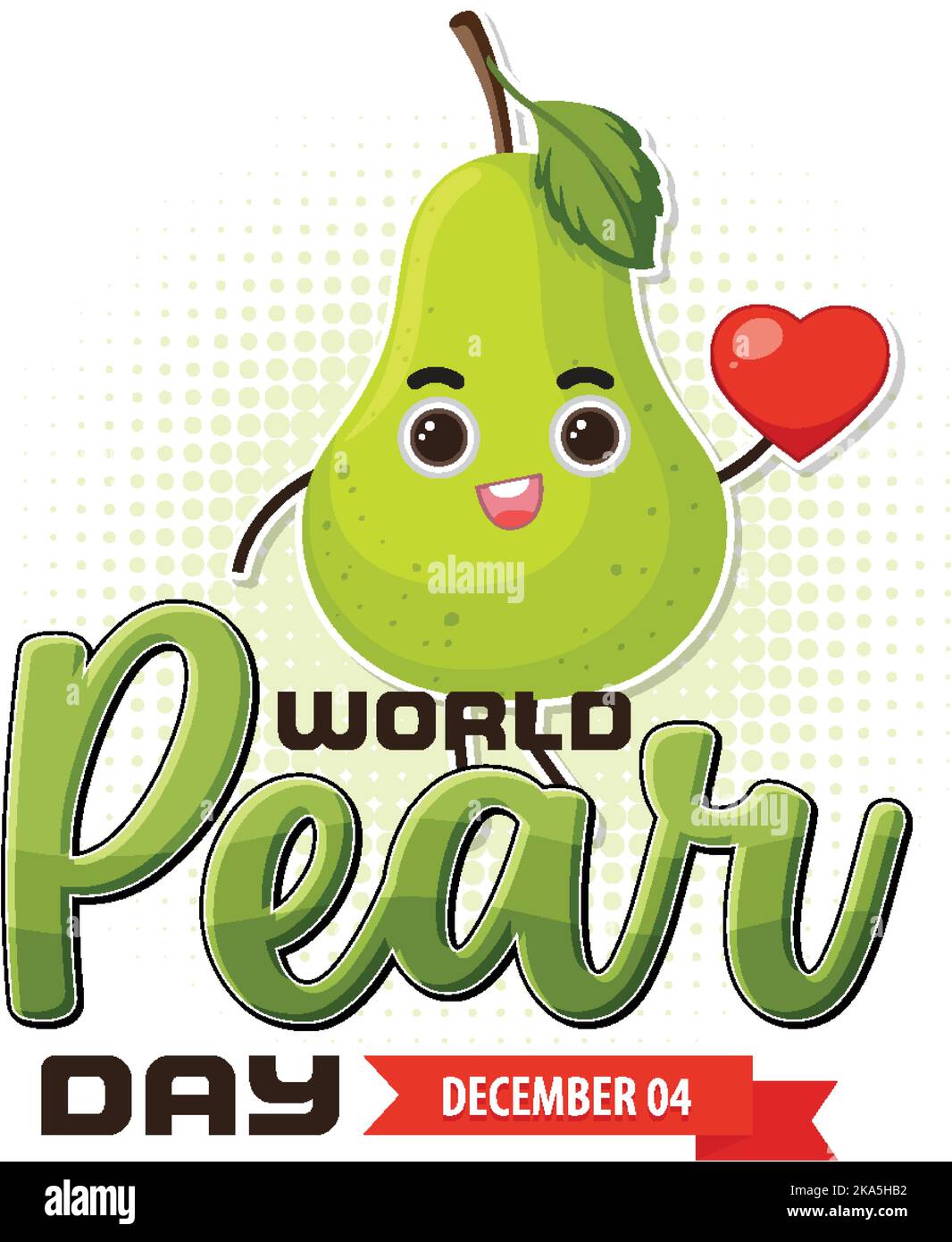 World pear day text for banner or poster design illustration Stock ...