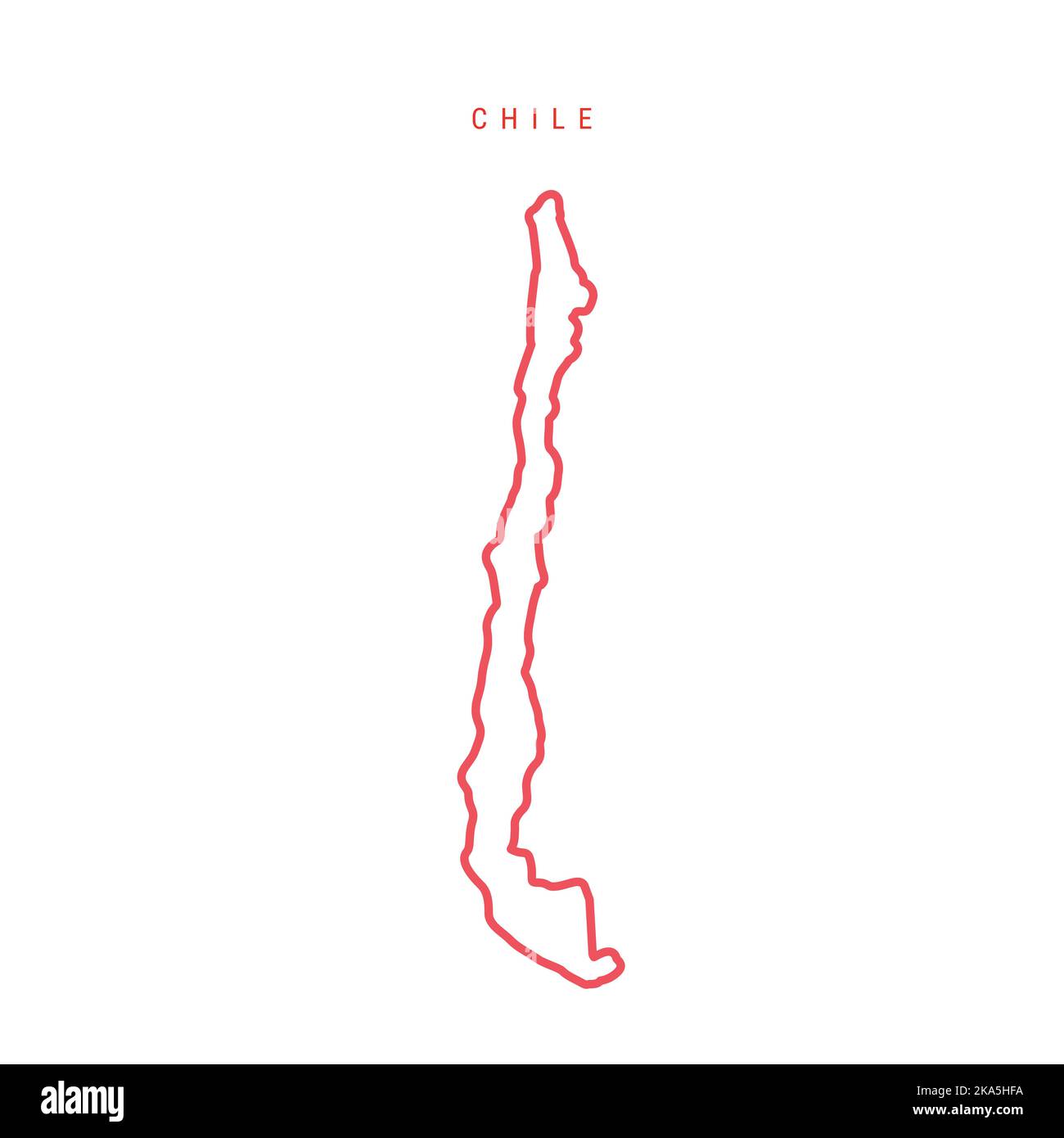 Simple outline map chile hi-res stock photography and images - Alamy