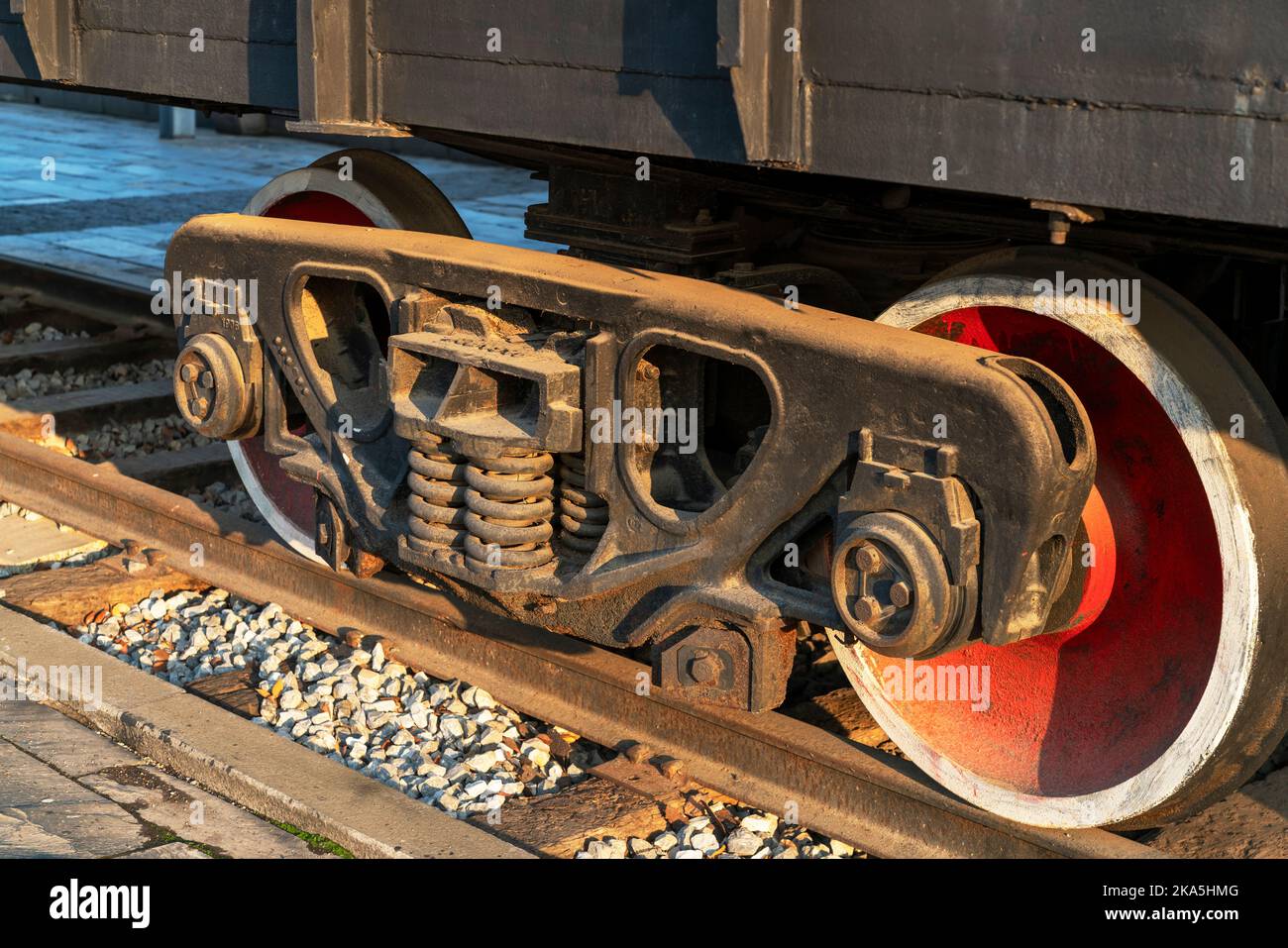 Train Car Undercarriage, passenger train, freight train Stock Photo - Alamy