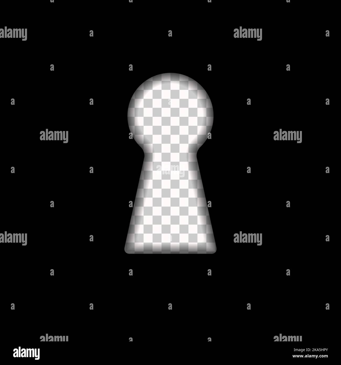 Keyhole with shadow on background. Peek through the keyhole ...