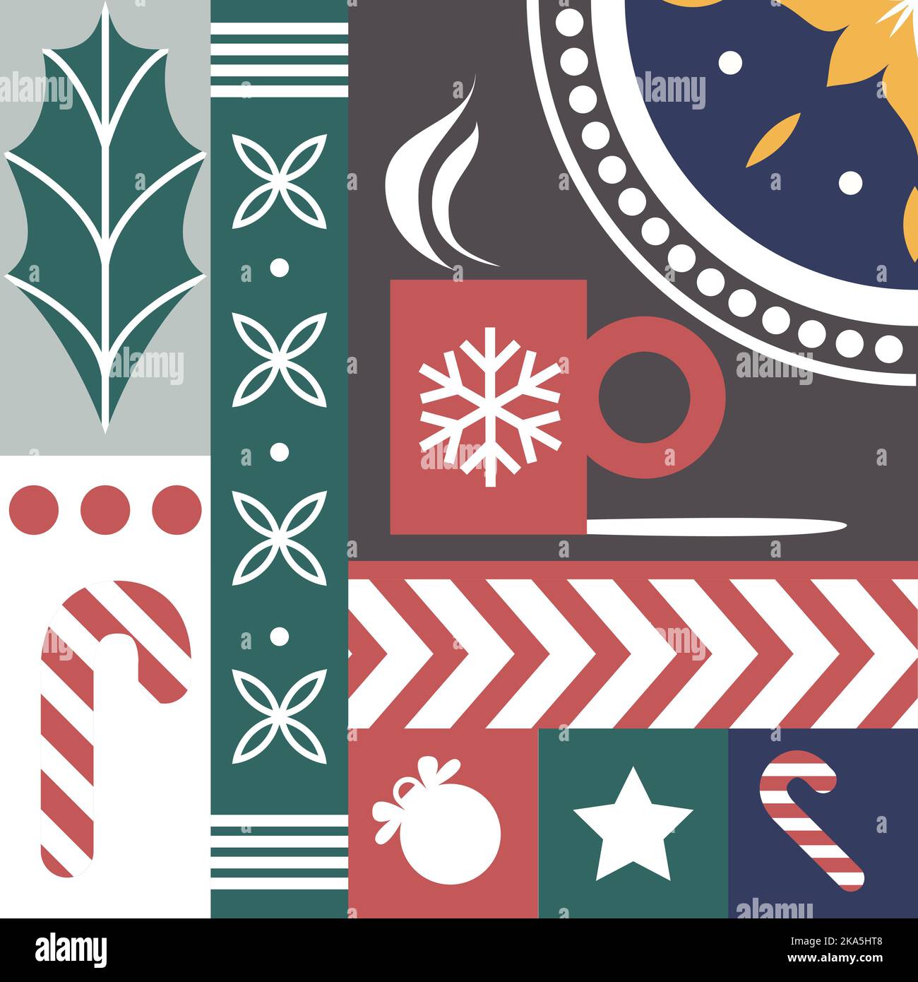 Xmas holidays and celebration symbols, vector Stock Vector Image & Art ...