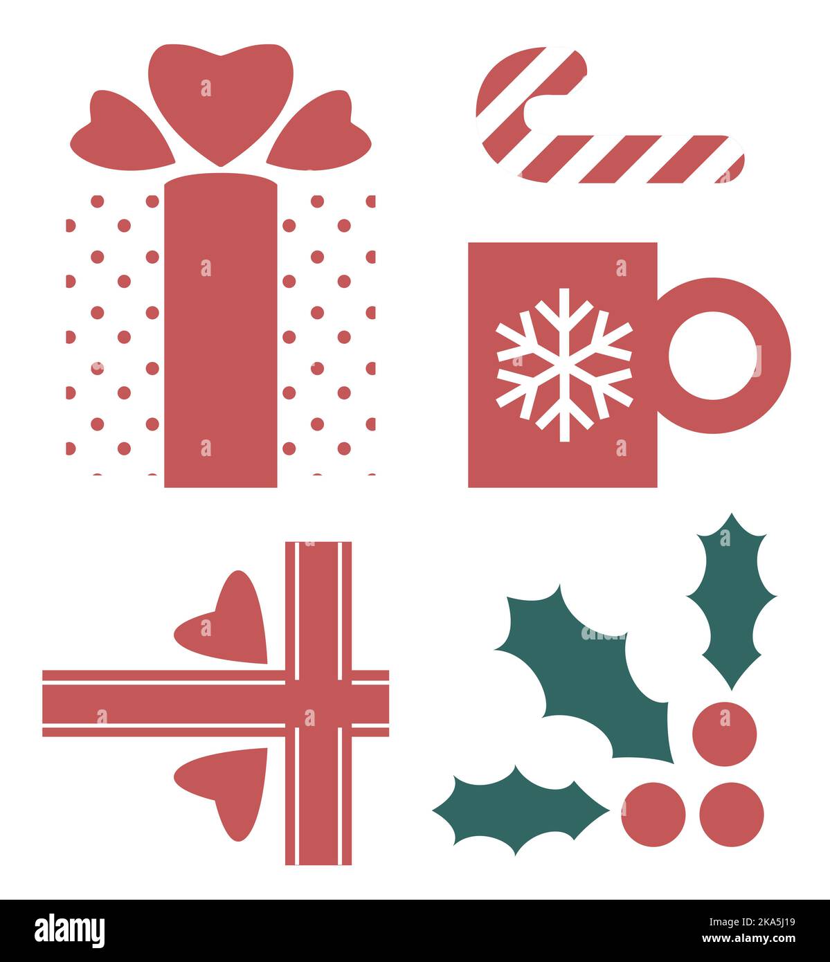 Christmas and new year symbols, presents gifts Stock Vector Image & Art ...
