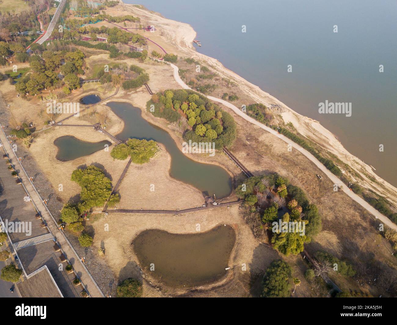 Aerial view, forests and lakes Stock Photo - Alamy