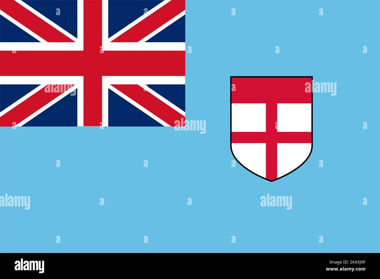Flag of Fiji. Fijian national banner and patriotic symbol. Official ...