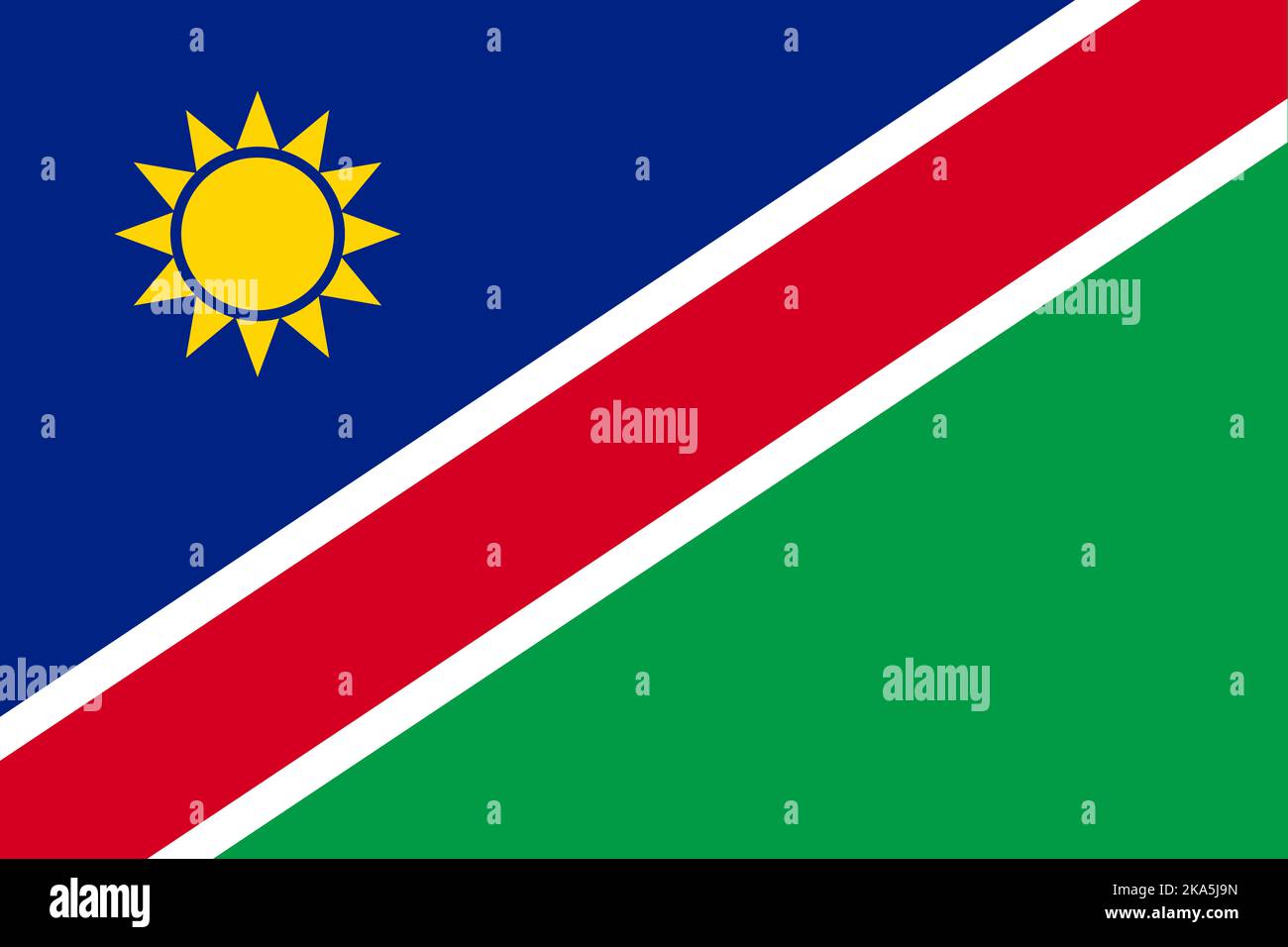 Flag of Namibia. Namibian national banner and patriotic symbol ...
