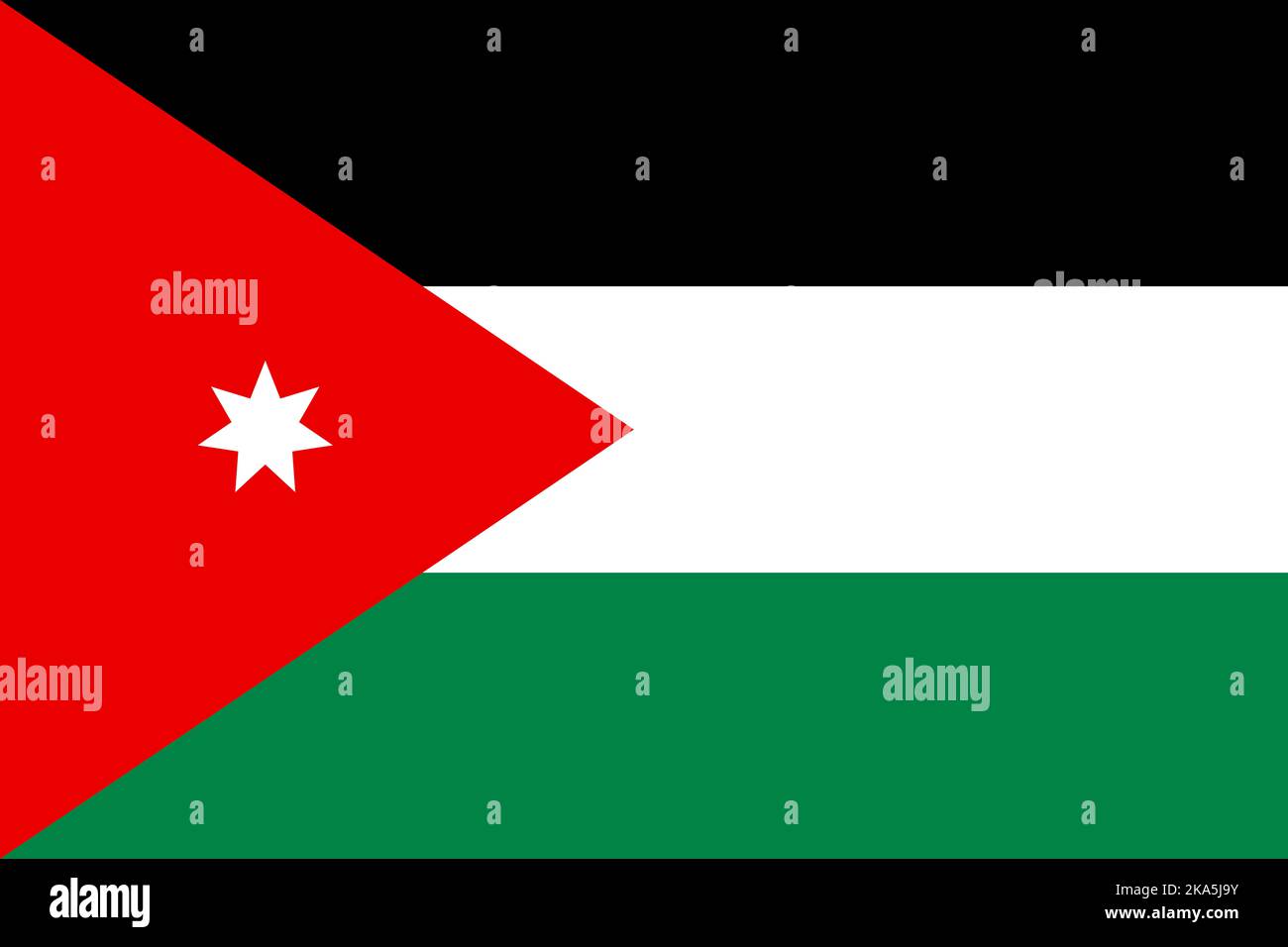 Flag of Jordan. Hashemite Kingdom of Jordan national banner and ...