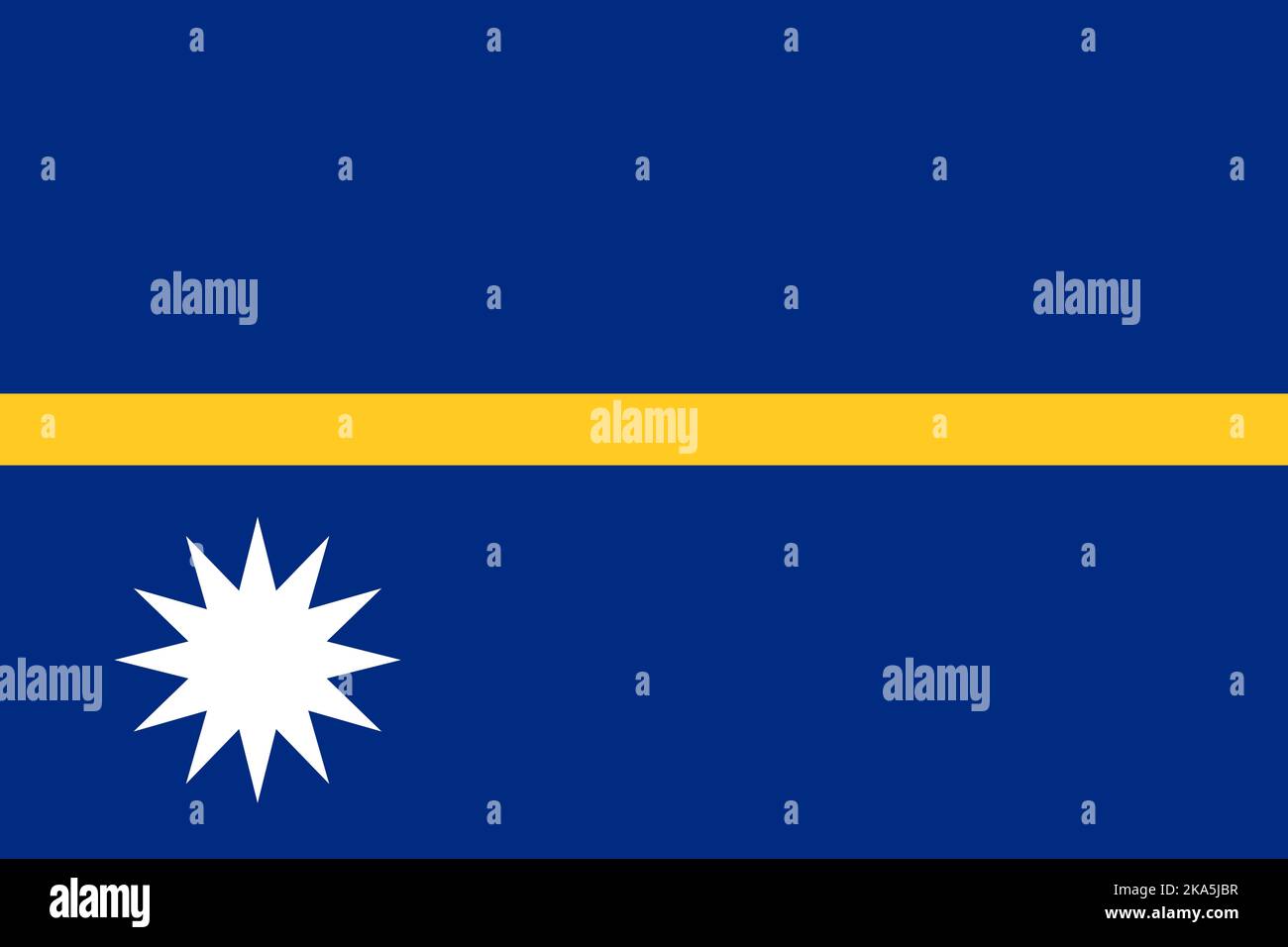 Flag of Nauru. Nauruan national banner and patriotic symbol. Official ...