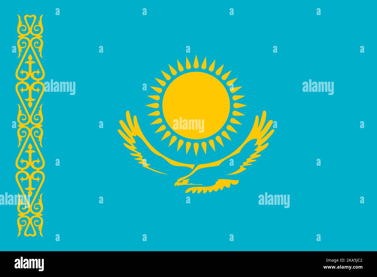 Flag of Kazakhstan. Kazakh national banner and patriotic symbol ...