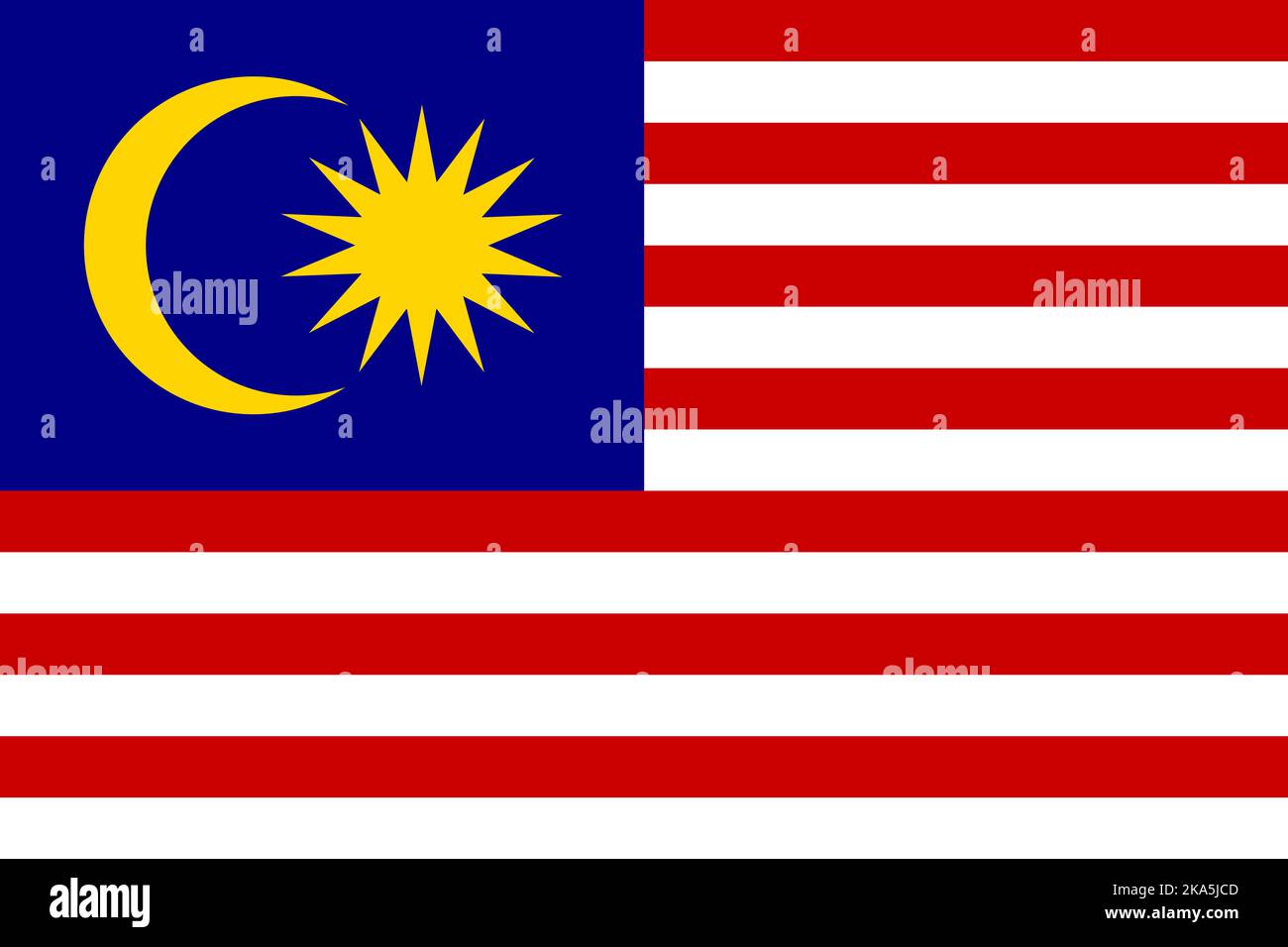 Flag of Malaysia. Malaysian national banner and patriotic symbol ...