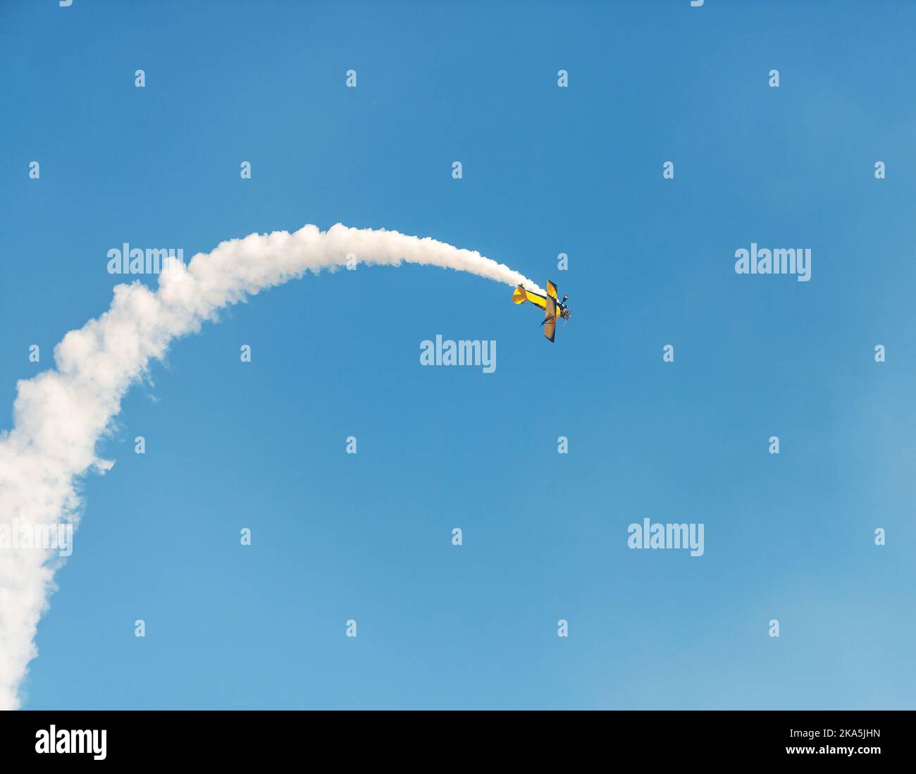 Airplanes on airshow. Aerobatic team performs flight at air show Stock ...