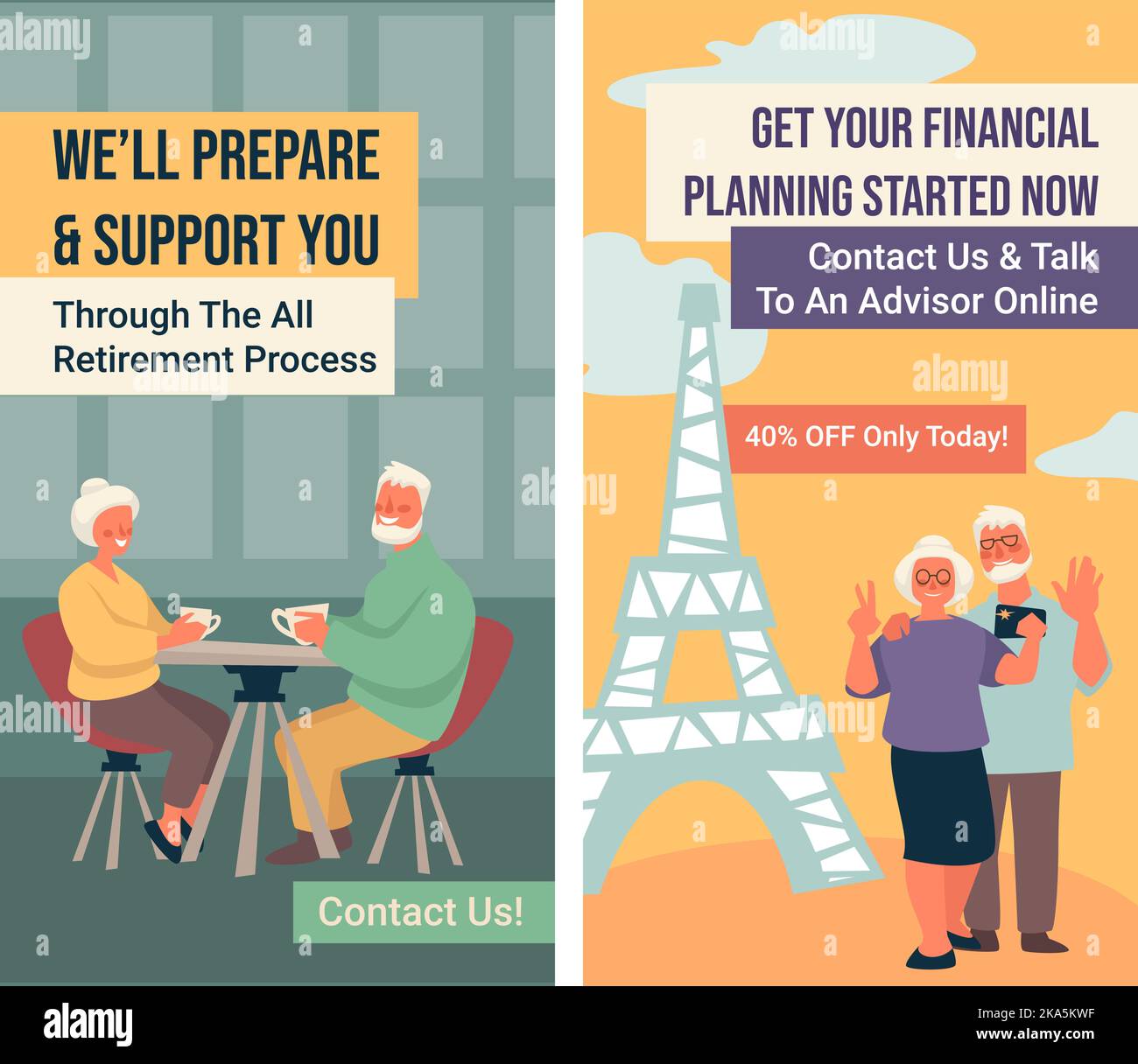 Consultant couple serious Stock Vector Images - Alamy