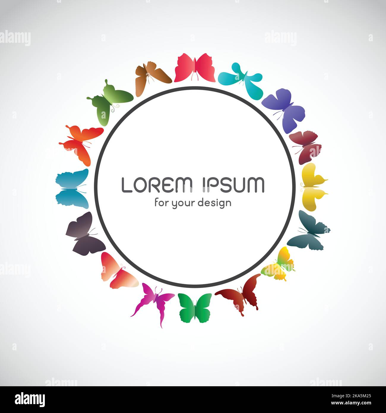 Vector of colorful butterflies banners design isolated on white ...